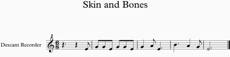 Play Skin and Bones on Recorder! – Mitchs Music
